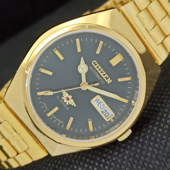 Citizen | Accessories | Vintage 972 Citizen Automatic Mens Gold Watch ...